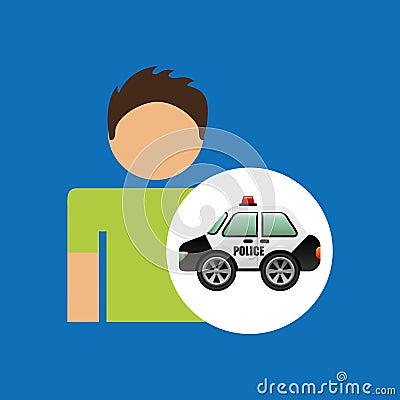 Character Police Car Graphic Stock Illustration | CartoonDealer.com ...