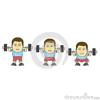 Character In Training. Build Your Body. 2D Flat Illustration For The ...