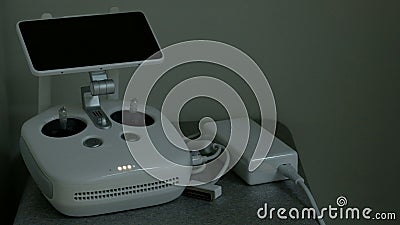 Monitor And Control Panel Drone. Charging The Batteries And The ...