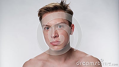 Angry Male Handsome People Looking at Camera Emotion Close Up ...