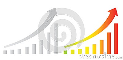 Chart 2D Color And Acromatic Vector Arrow Chart | CartoonDealer.com ...