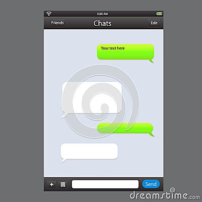 Chat Application Template Stock Image - Image: 31092651
