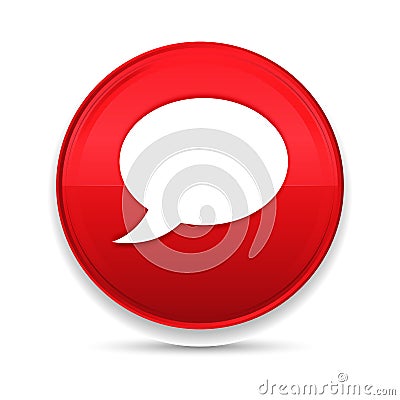 Chat Bubble Icon Shiny Luxury Design Red Button Vector | CartoonDealer ...