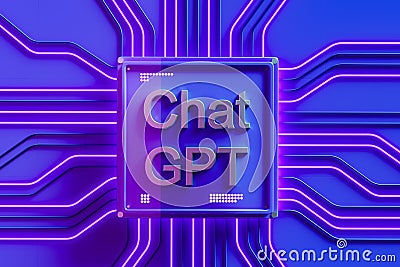ChatGPT And Chip With Data Processing And Circuit Chain Royalty-Free ...