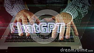 ChatGPT Neon Sign on Smartphone in Man Hand Stock Footage - Video of ...