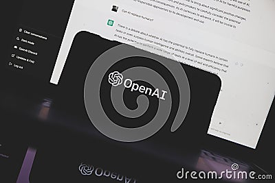 ChatGPT OpenAI Artificial Intelligence Computer Program On PC Screen Editorial Image ...