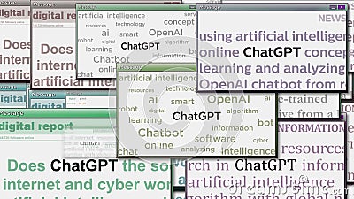 ChatGPT Pop Up Windows with Seamless Looped Animation Stock Footage ...