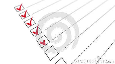 Check All the Boxes of Checklist. Checking a To Do List. Animation ...