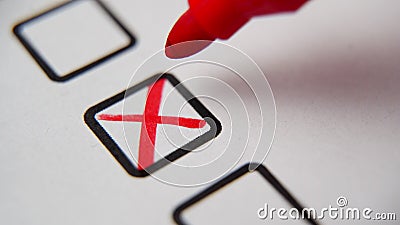 Check the Box in the Checklist with a Red Marker. Completed and ...