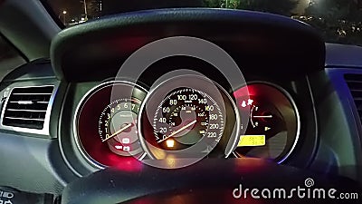 Check Light Warning and Start Engine Car. Stock Footage - Video of ...