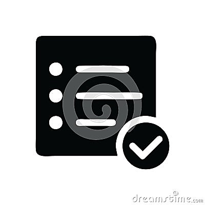 Check List, Check Mark, Check Item, Check Mark Icon Vector Logo ...