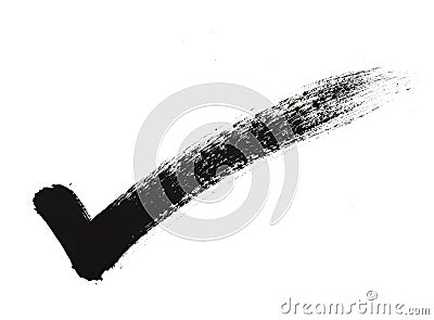 Check Mark In Bold Brush Stroke Stock Image - Image: 11700841