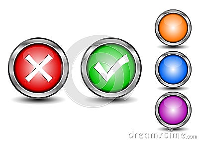Check Mark Buttons Vector Illustration | CartoonDealer.com #15747316