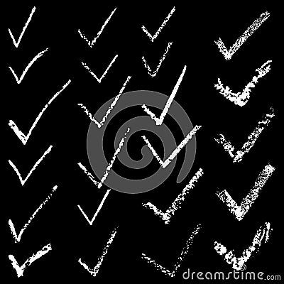 Check Mark Drawn In Chalk Cartoon Vector | CartoonDealer.com #98536215
