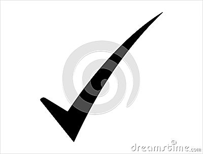 Check Mark Silhouette Vector Art White Background | CartoonDealer.com ...