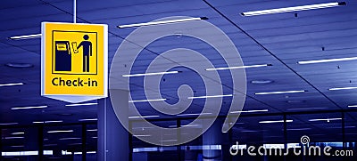 Check-in Sign At Airport Stock Photos - Image: 38225603
