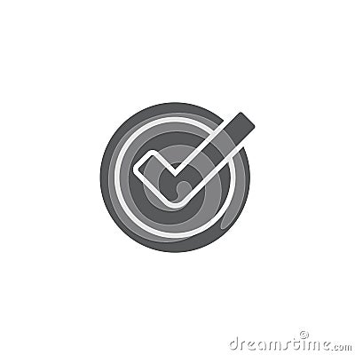 Check Time Icon Logo Design Element Isolated On White Background Vector ...