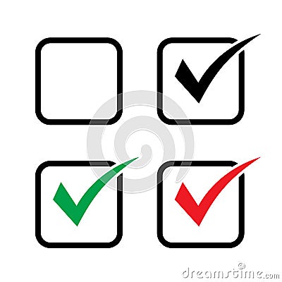 Checkbox Set With Blank And Checked Checkbox Vector Icon. Royalty-Free ...