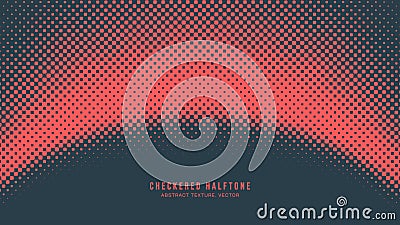 Checkers Halftone Pattern Vector Semi Circle Border Red Blue Abstract ...