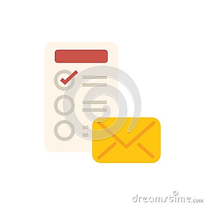 Checklist With Check Mark And Envelope For Sending Email Stock ...