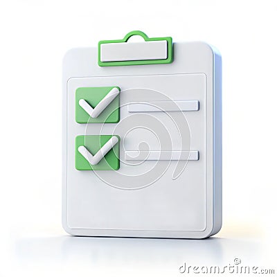 Checklist Clipboard Icon With Green Check Marks Symbolizing Process ...