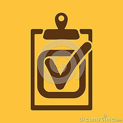 The Checklist Icon. Clipboard And Executed Task, Correct Answer Symbol ...