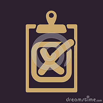 The Checklist Icon. Clipboard And Failed Task, Wrong Answer Symbol ...