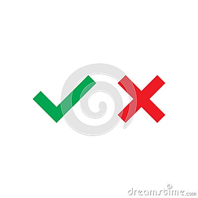 Checkmark And Crossmark Vector Illustration | CartoonDealer.com #185678160