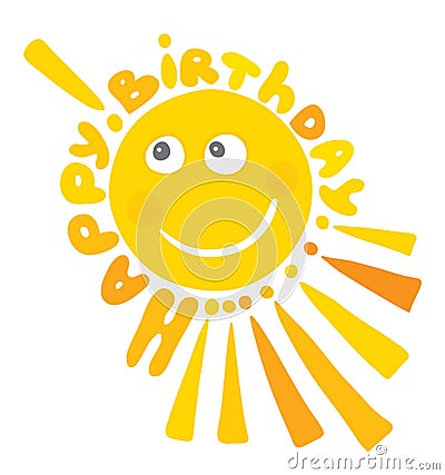 Cheerful Sun's Birthday Royalty Free Stock Photography - Image: 17907707