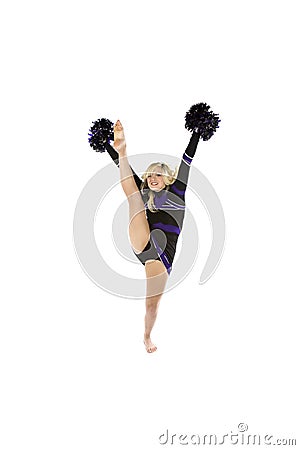 Cheerleader Kick Stock Photo - Image: 14143450