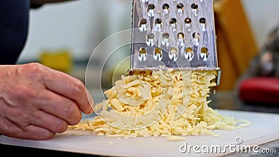 Cheese Grater and Cheddar Cheese Stock Footage - Video of cooking ...
