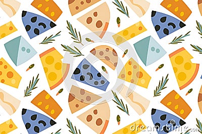 Cheese Seamless Patternseamless Cheese Pattern. Doodle Vector Pattern ...