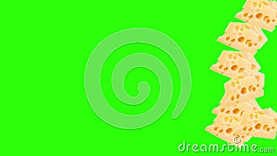Cheese Slices Animation Graphic Source Element, Chroma Key Stock Video ...