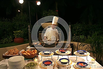 Chef At Buffet Restaurant Royalty-Free Stock Photography ...