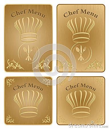 Chef Menu Cover Or Board - Vector Set | CartoonDealer.com #24569314
