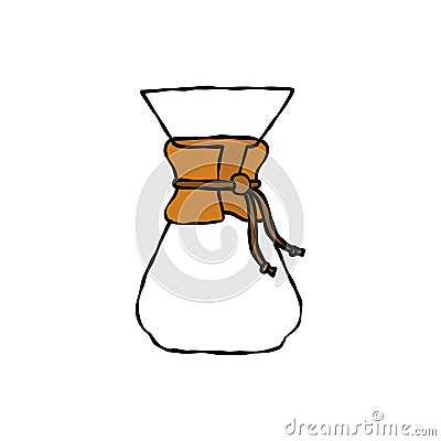 Chemex Doodle Icon, Vector Hand Drawn Illustration | CartoonDealer.com ...
