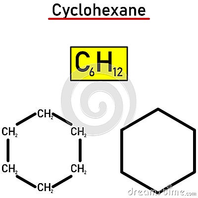 Chemical Notation Of The Cyclohexane Molecule Royalty-Free Stock Photo ...