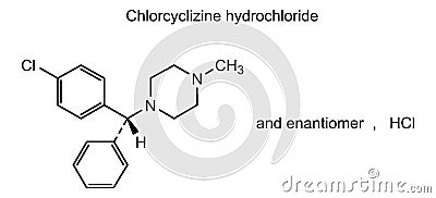 Chemical Structure Of Chlorcyclizine Hydrochloride, Drug Substance ...
