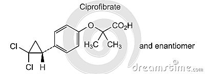 Chemical Structure Of Ciprofibrate, Drug Substance Royalty-Free Stock ...