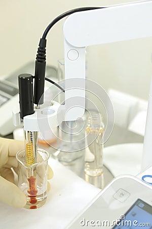 A Chemist Conducts A Study Of The Stiffness Of The Solution. Laboratory ...