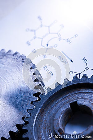 Chemistry Formula With Cogwheels Stock Photo | CartoonDealer.com #32287710