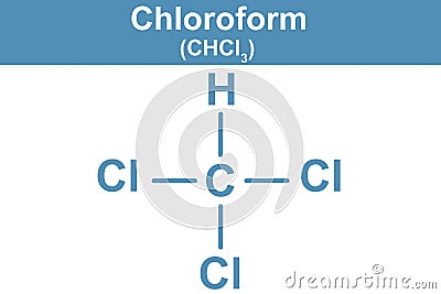 Chemistry Illustration Of Chloroform Blue Royalty-Free Cartoon ...