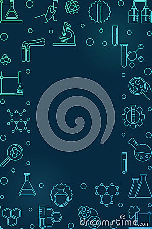 Chemistry Vertical Vector Linear Colorful Concept Banner ...