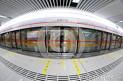 Chengdu Metro Line 2, Tianfu Square Station Editorial Photo ...