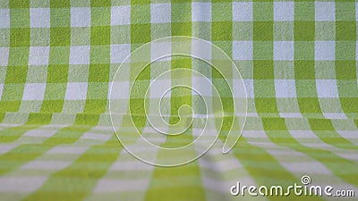 Chequered Green and White Fabric Texture Background Stock Video - Video ...