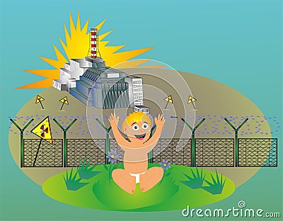 Chernobyl Children Tragedy Of The Century Cartoon Vector ...
