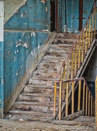 Chernobyl Disaster, Stairs In The Building In Pripyat Royalty-Free ...
