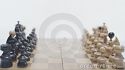 Chessboard with Camera Moving Stock Footage - Video of classic, defeat ...