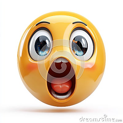 Chibi Emoji Face With Funny, Surprised Expression Royalty-Free Stock ...