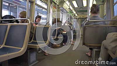 Chicago Metro Subway Running Outside Between Buildings - City Of ...